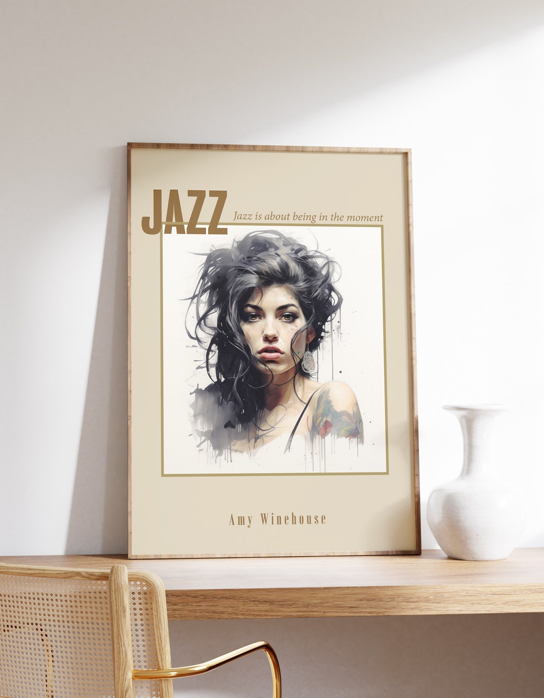 Amy Winehouse Poster Musical Print Jazz Poster Jazz Portrait Musical ...