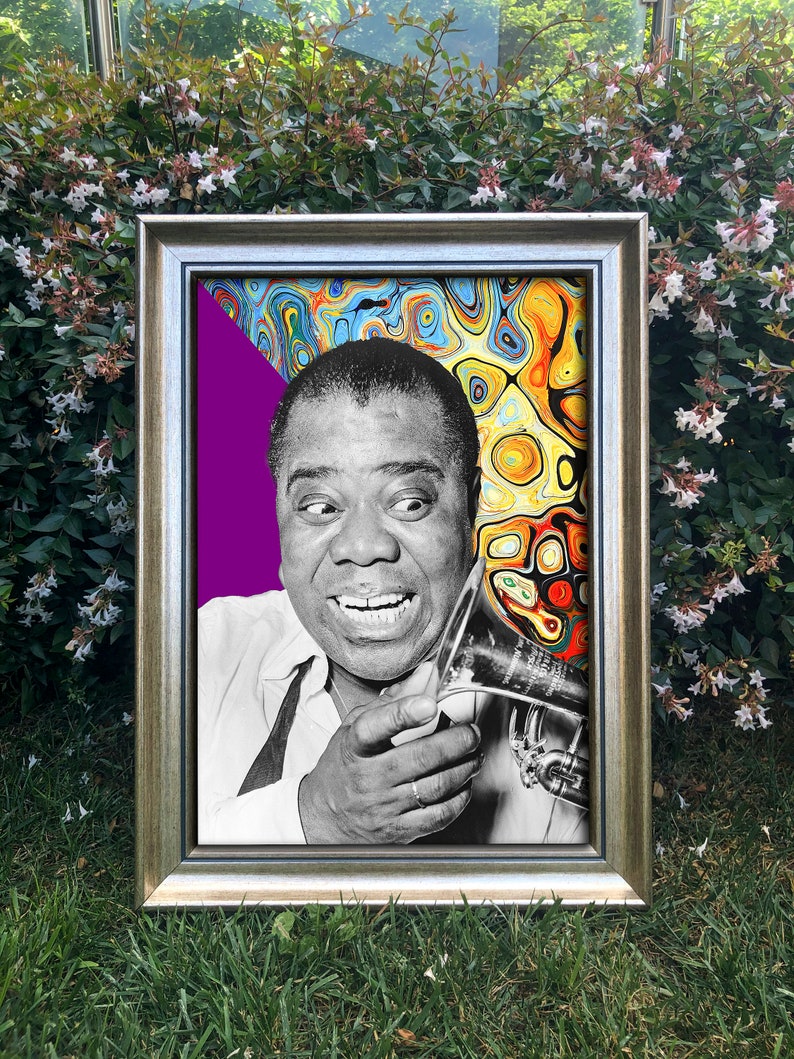 Louis Armstrong Poster Jazz Poster Etsy