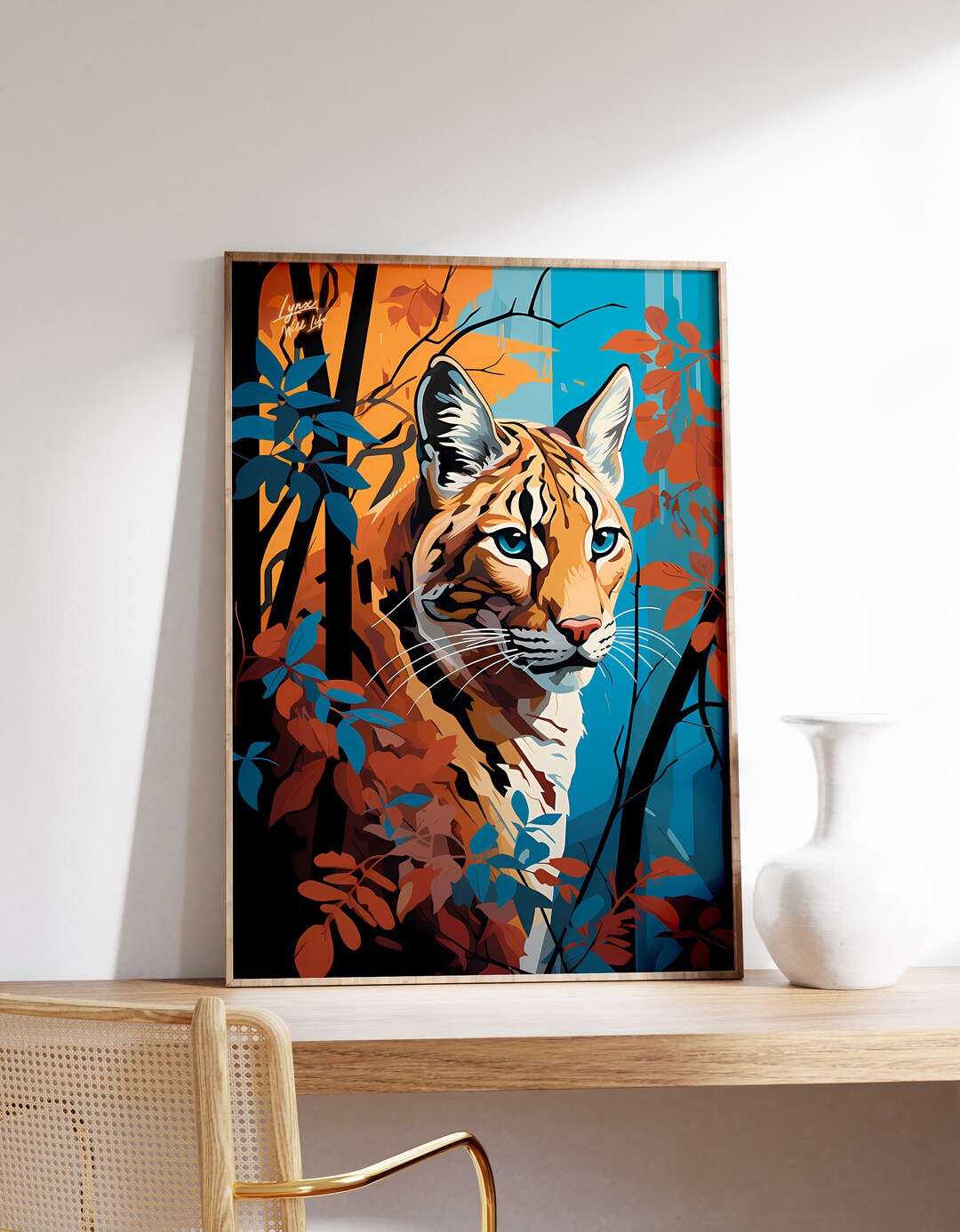 Lynx Print | Lynx Poster | Vintage Animal Art | Wild Life Wall Decor ...