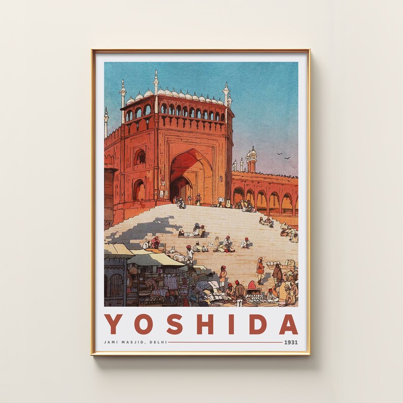 Hiroshi Yoshida | Jami Masjid, Delhi | Japanese Woodblock Print ...