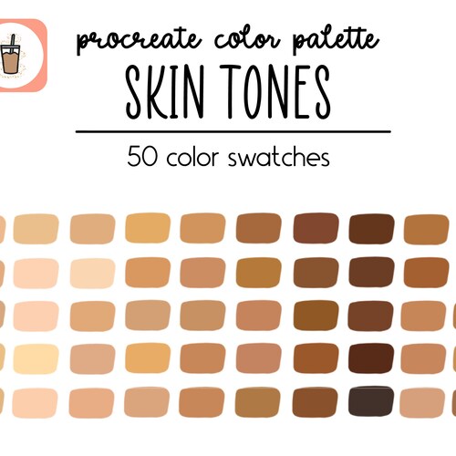 Procreate Color Palette Color Swatches Skin Tones - Etsy