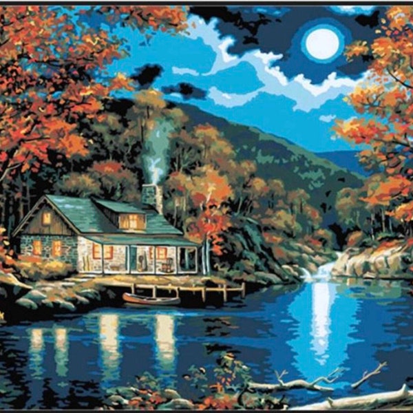 Cabin Painting - Etsy