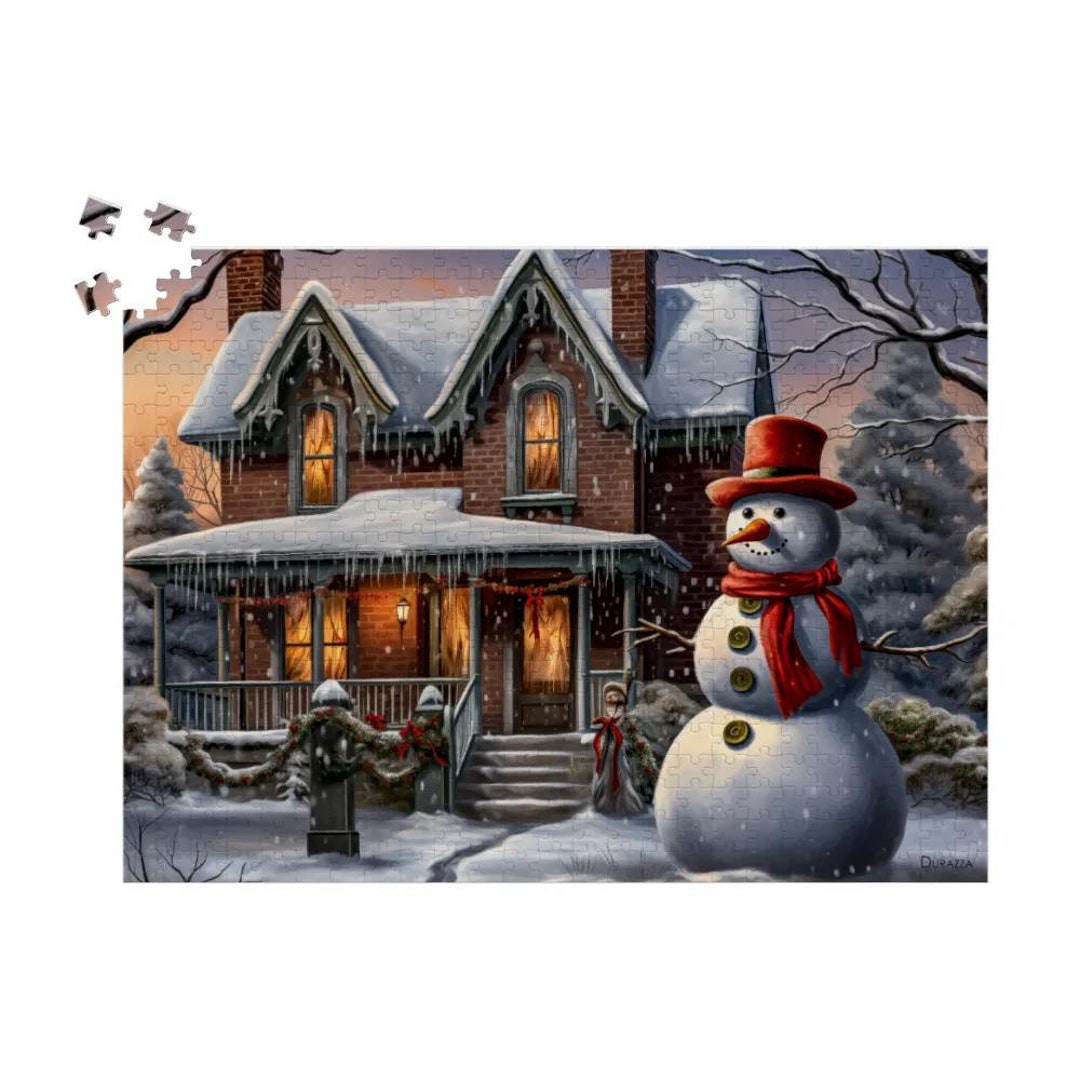 Charming Classic Snowman Wooden Jigsaw Puzzle 500 or 1000 Piece ...