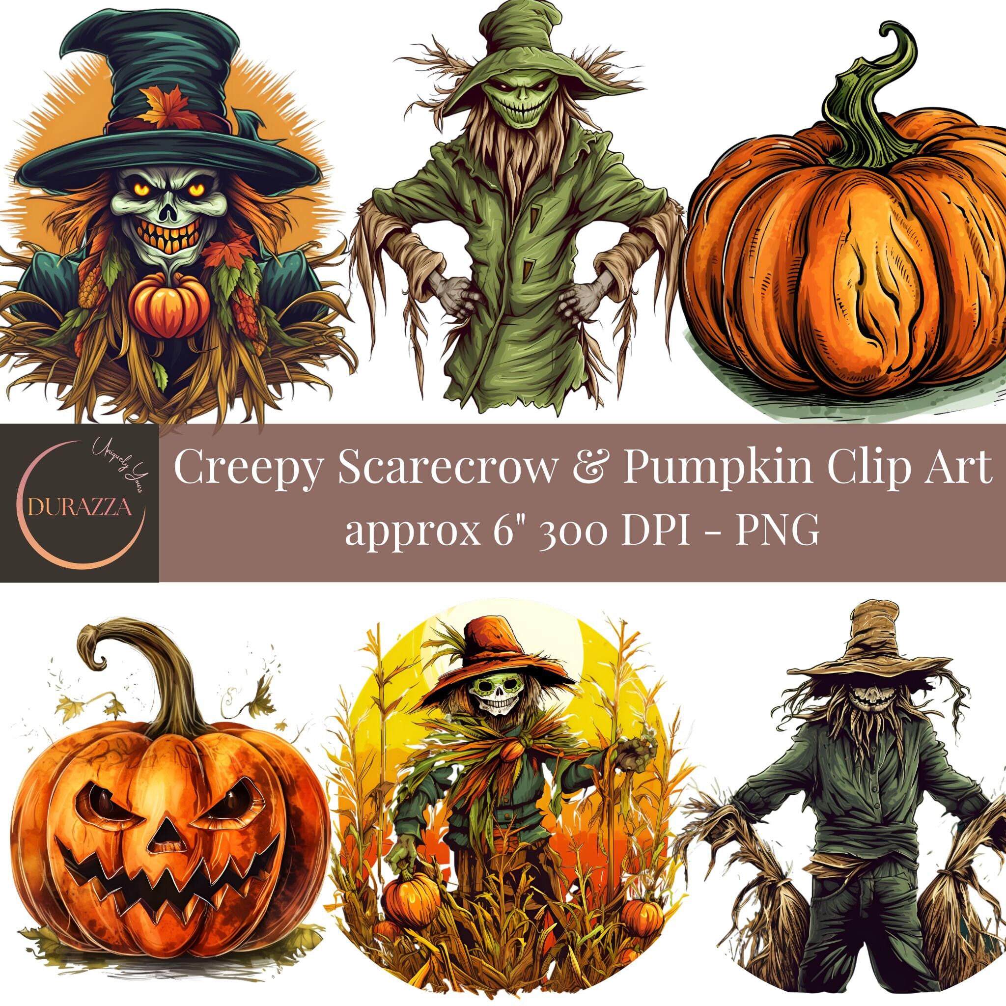 Scarecrow And Pumpkin Clipart