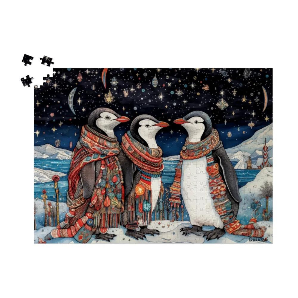 Penguin Sweater Party Wooden Jigsaw Puzzle 500 or 1000 Pieces: Alaskan ...