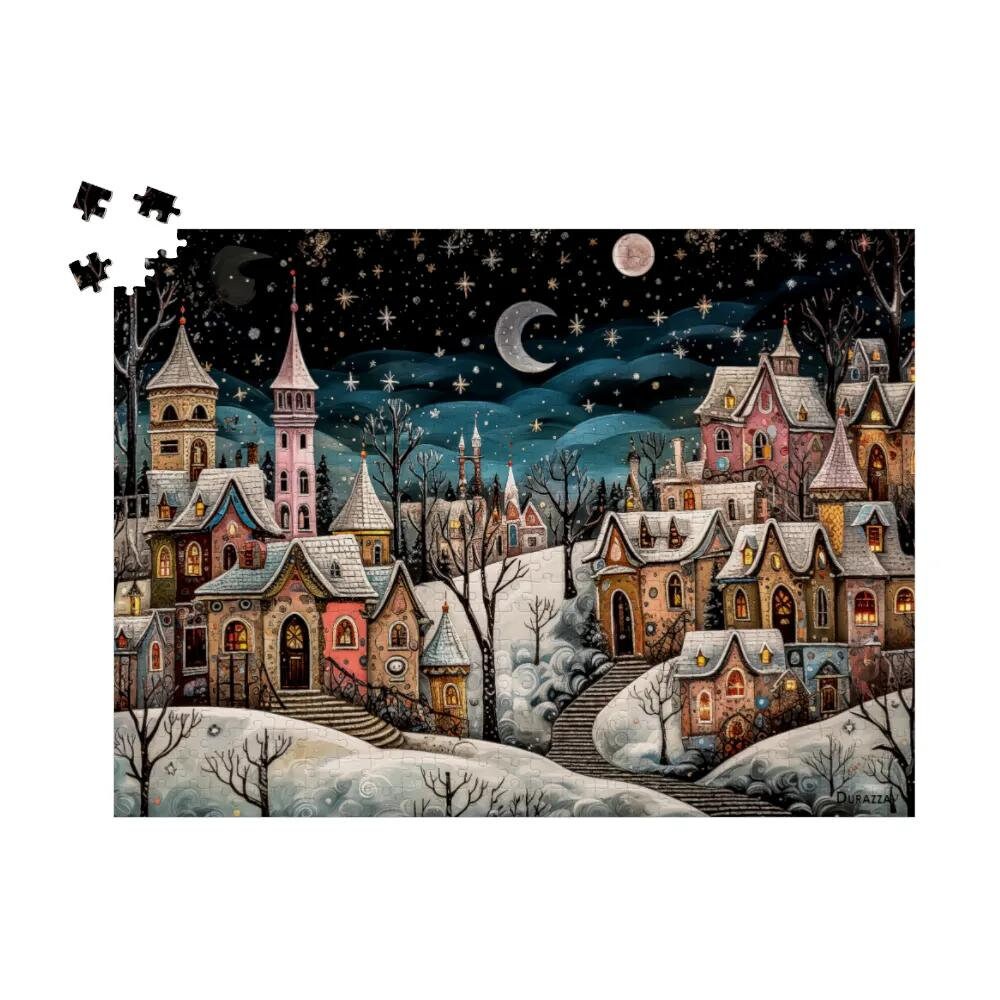 Snowy Moonlit Frost Jigsaw Puzzle 500 / 1000 Pieces: Winter Wonderland ...