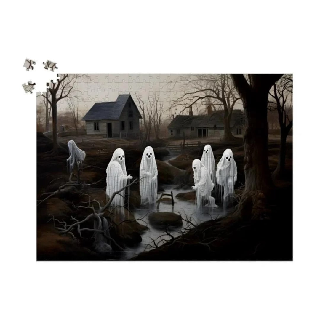 Haunting Macabre Crafts, Midwest Gothic Ghostly Landscape Puzzle Spooky ...