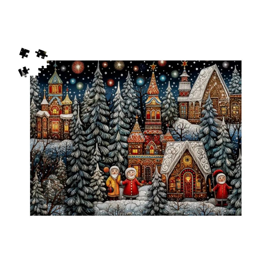 Frosty Forest Holiday Wooden Jigsaw Puzzle 500 or 1000 Pieces: Eastern ...