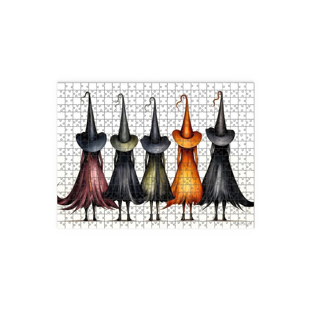 Witches Silhouette Jigsaw Puzzle 500 / 1000 Piece: Halloween Puzzle ...