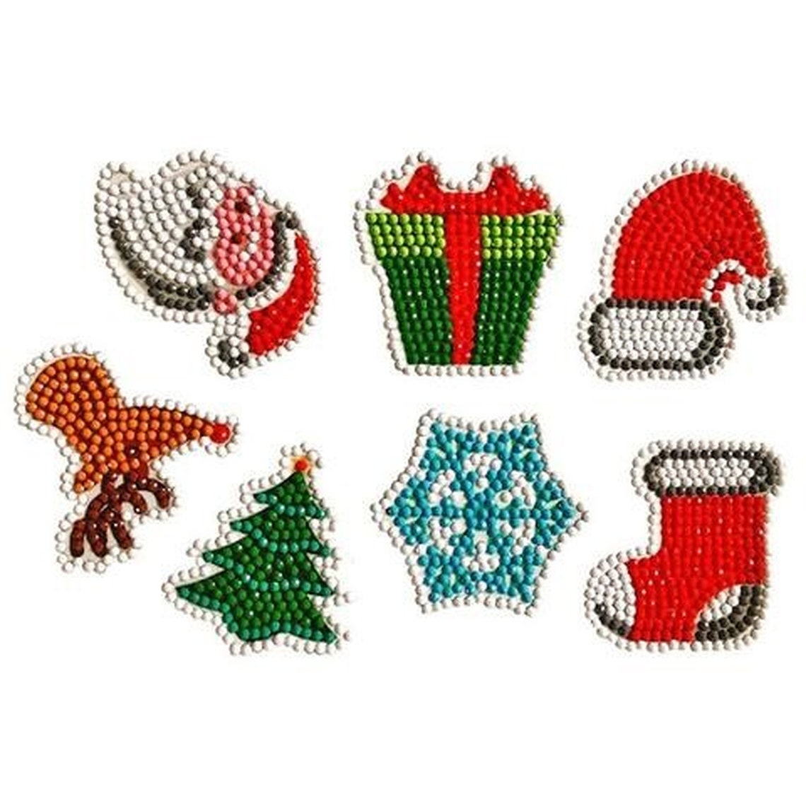 Christmas Sticker Diamond Painting Craft Kit 7 Pack, DIY Holiday ...