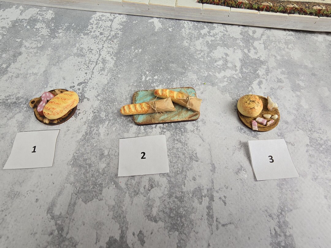 Miniature Bread on 1/12 Scale. Miniature Food for Doll House. Excellent ...