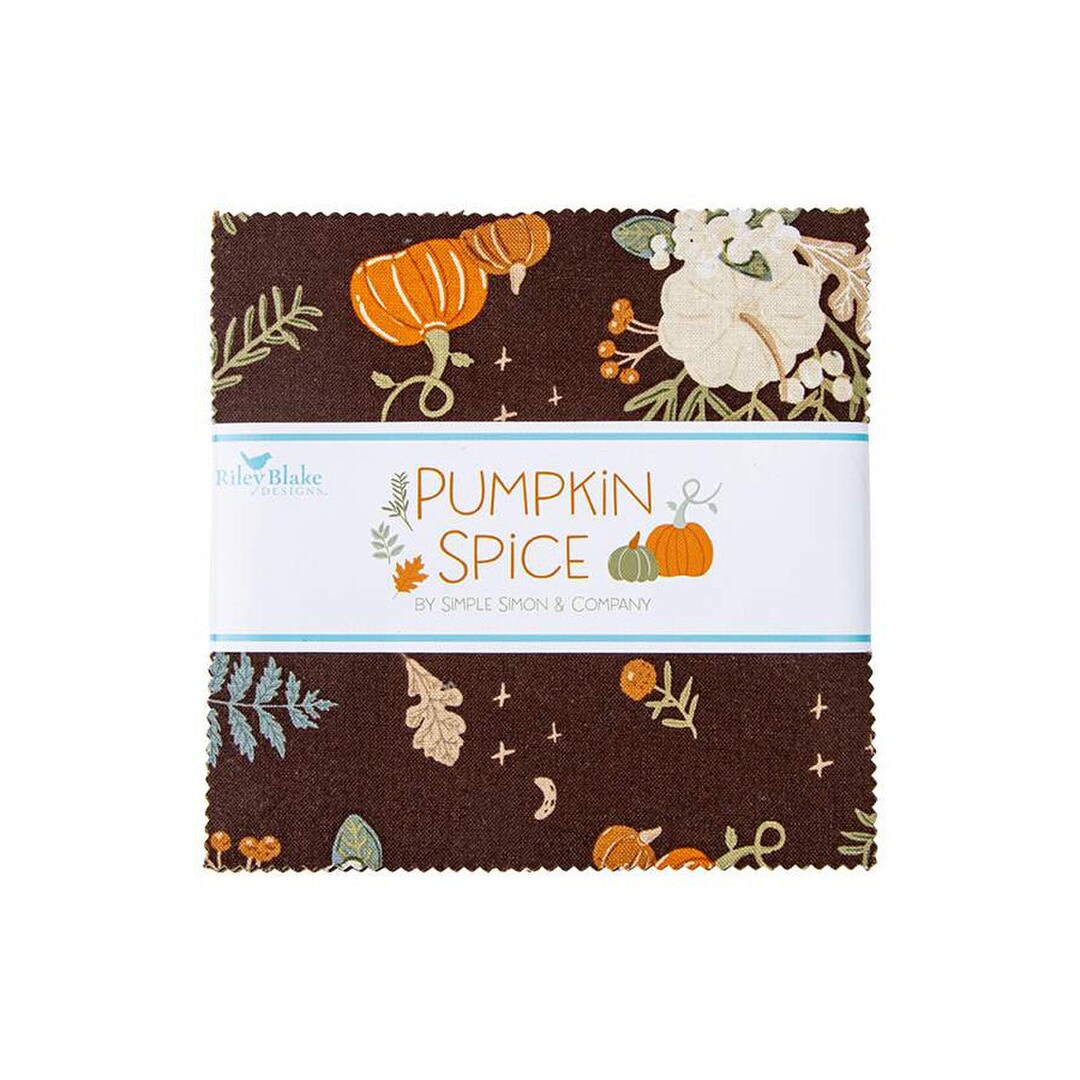 Pumpkin Spice 5" Square Pack (charm Pack / 5" Stacker) by Simple Simon ...