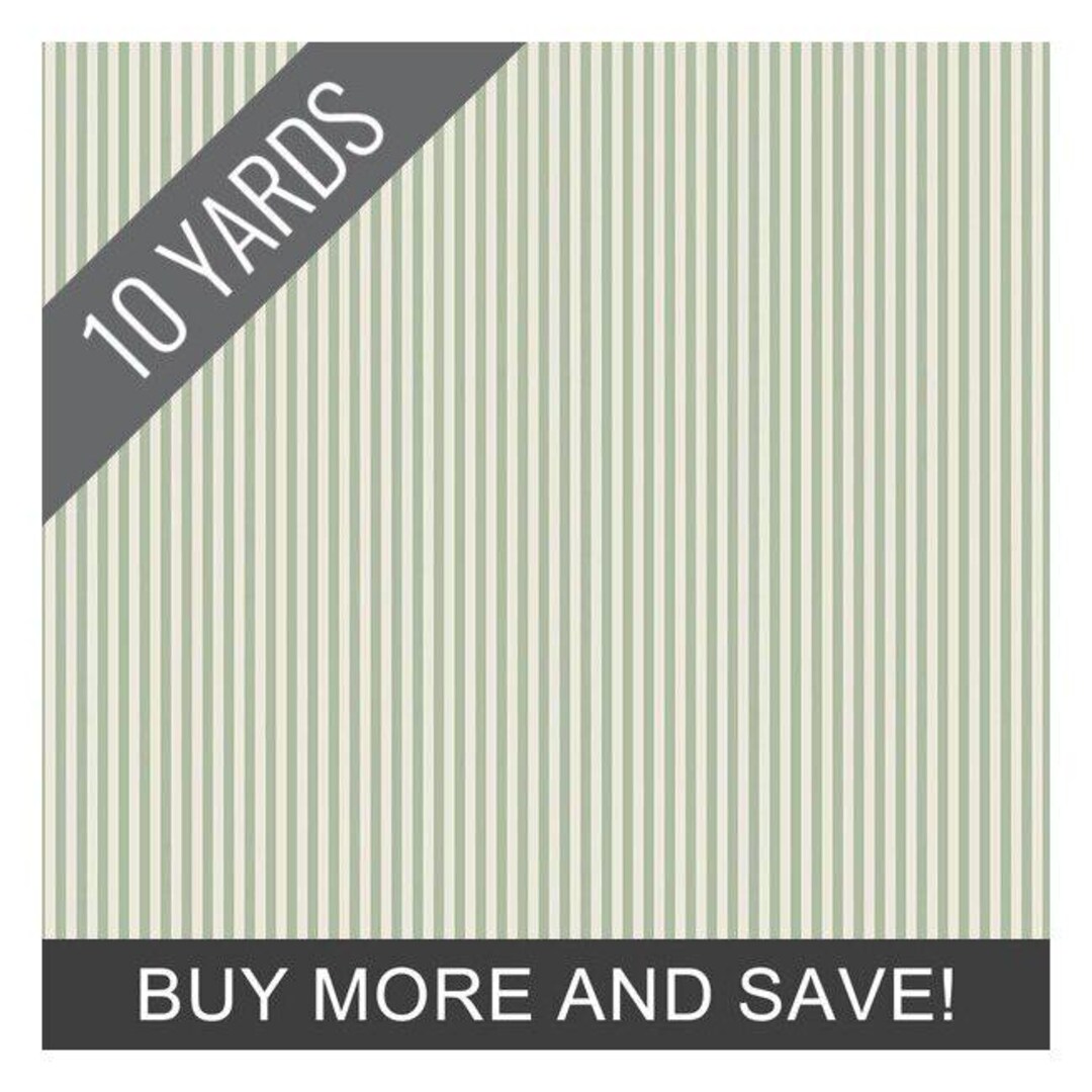 1/8" Stripe in Sage on Ivory - 10 Yard Bolt for Hawthorne Supply Co ...