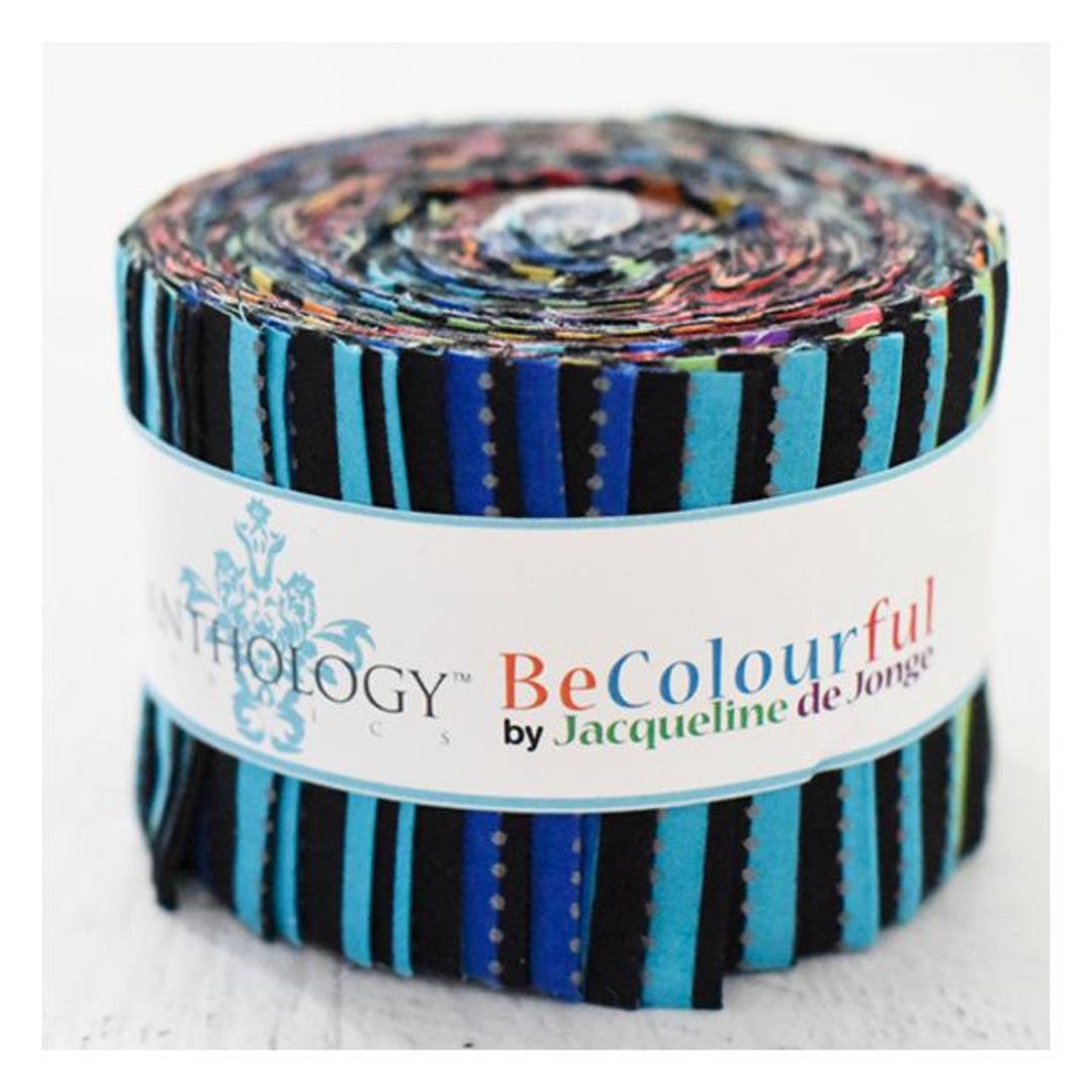 Be Colourful 2.5" Strip Roll (jelly Roll) in Rainbow at Night by Jacqueline De Jonge for ...