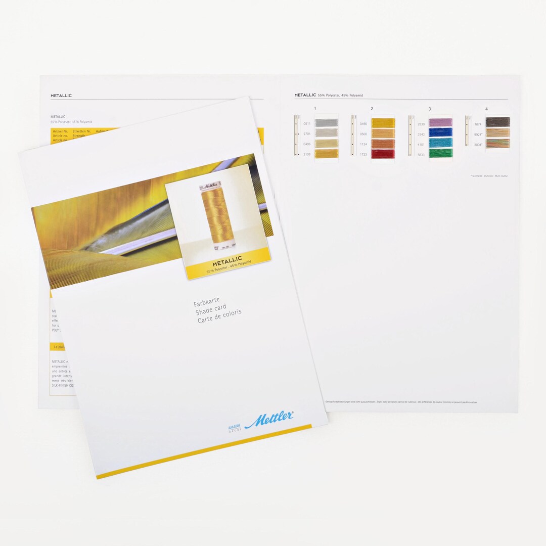 Mettler Metallic Color Card - Etsy