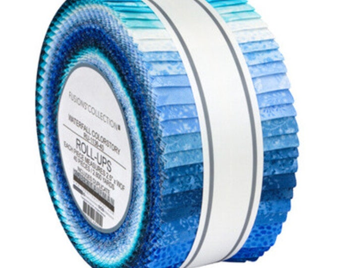 Fusions 2.5 Strip Roll jelly Roll / Roll Up in Waterfall Colorstory by ... Fusions 2.5 Strip Roll jelly Roll / Roll Up in Waterfall Colorstory by ...