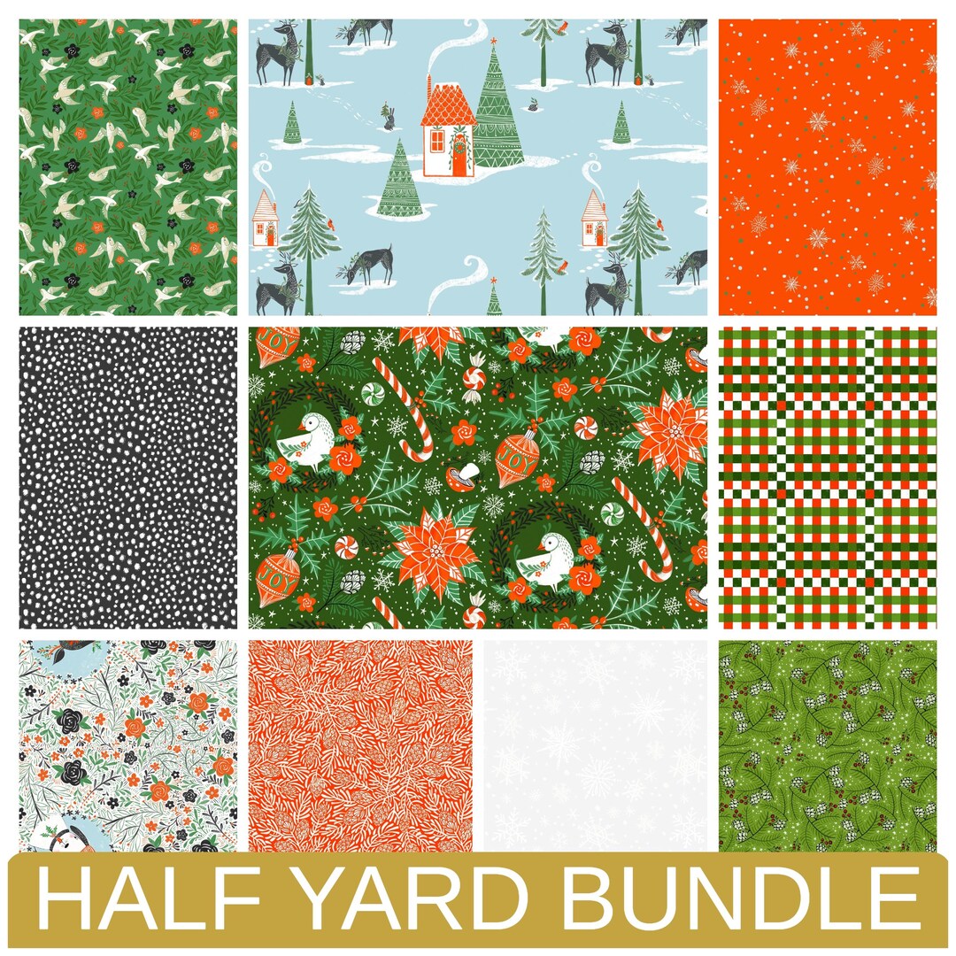 Winter Joy Half Yard Bundle by Cori Dantini for Hawthorne Supply Co - Etsy