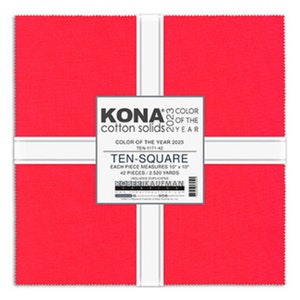 Kona Solid 10 Square Pack layer Cake / Ten Square in Crush 2023 Color ...