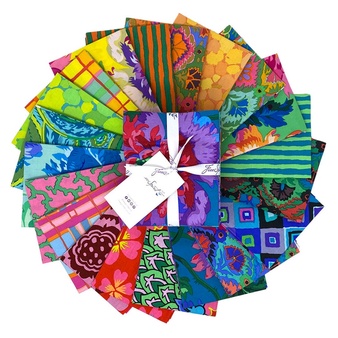 Kaffe Fassett Fat Quarter Bundle in Bright by Kaffe Fassett for Free Spirit fb4fqgp.feb24bright ...