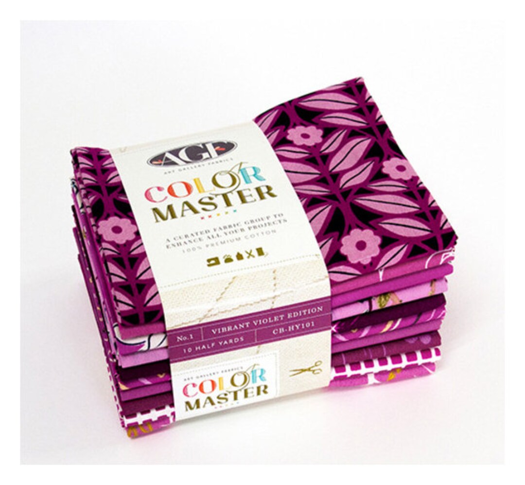 Vibrant Violet Color Master Half Yard Bundle by AGF Studio for Art ...