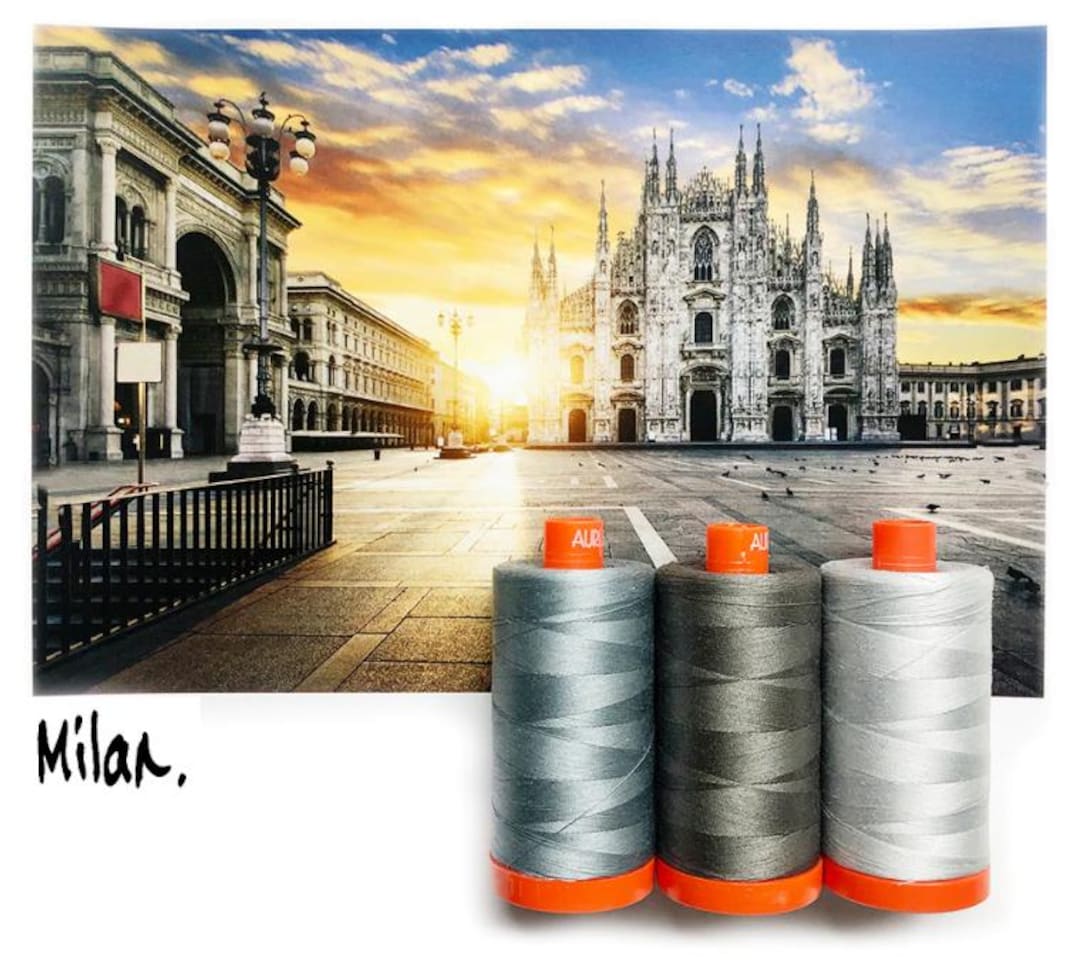 Milan Grey Color Builder Thread Set | AC50CP3-010 | Aurifil Thread ...