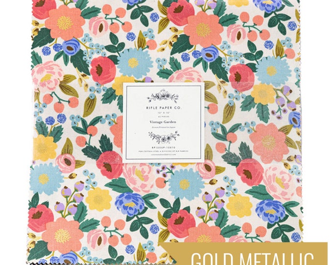 Vintage Garden 10" Square Pack (layer Cake / 10x10 Pack) by Rifle Paper ...