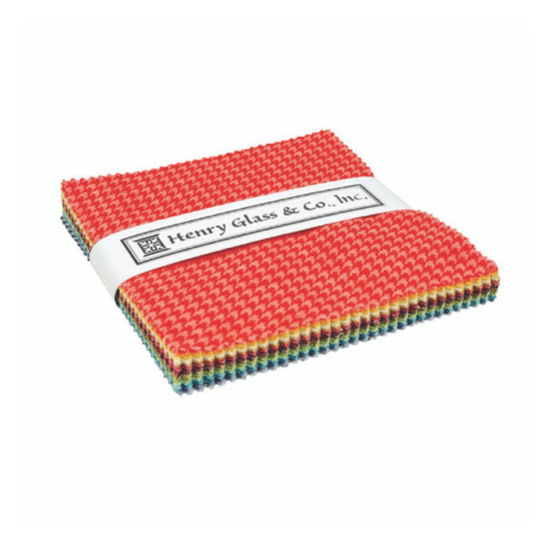 Houndstooth 5 Square Pack charm Pack by Leanne Anderson for Henry Glass ...