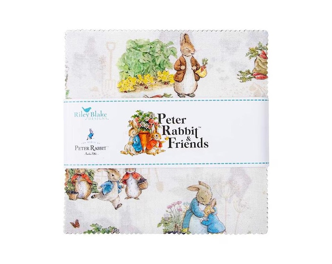 Peter Rabbit and Friends 5" Square Pack (charm Pack / 5" Stacker) by ...