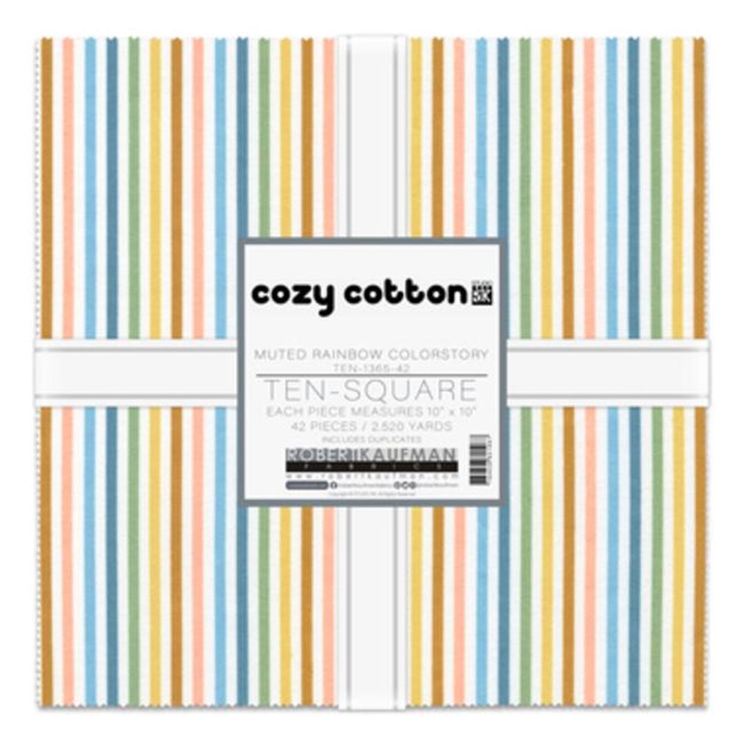Cozy Cotton Flannel 10" Square Pack (layer Cake / Ten Square) in Muted ...