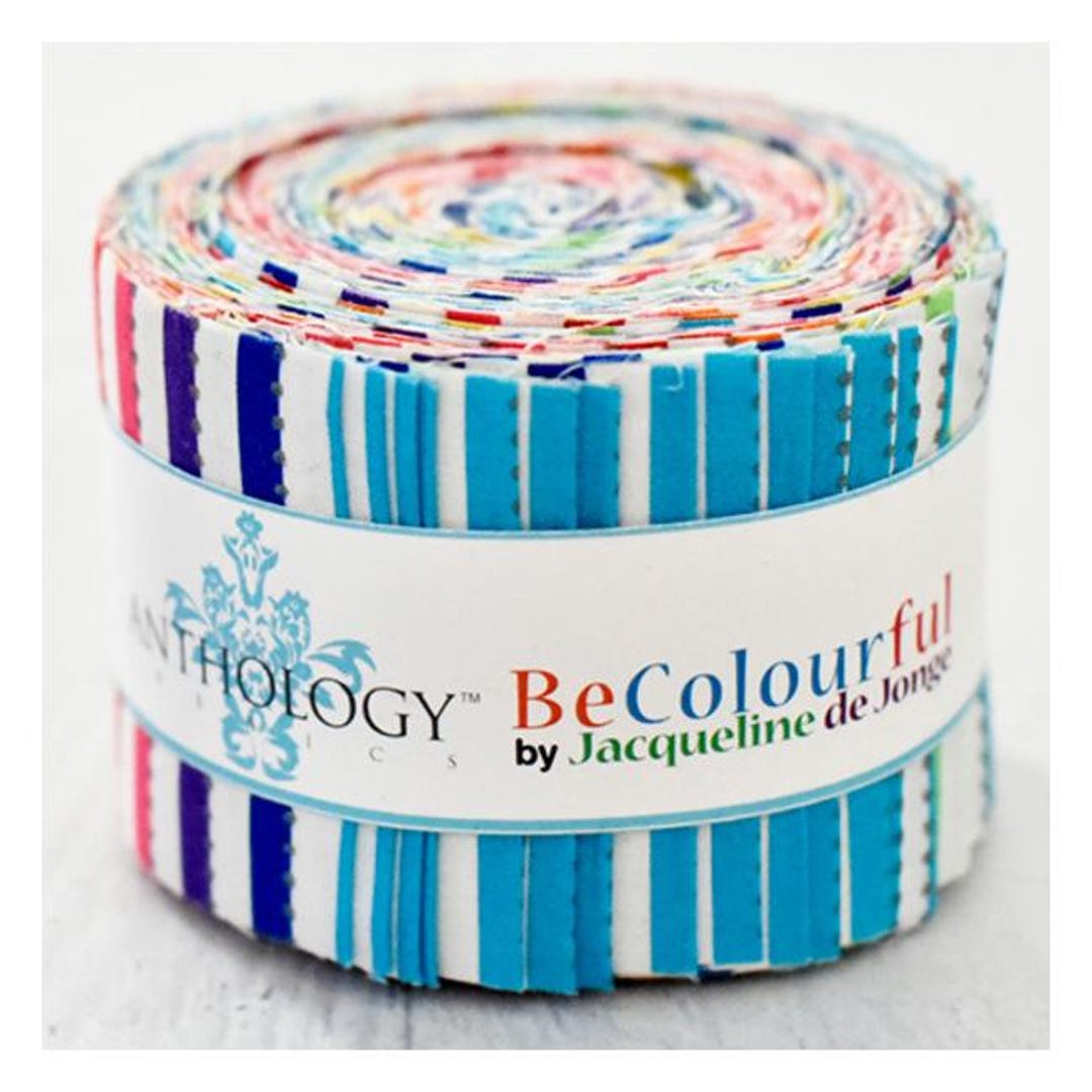 Be Colourful 2.5" Strip Roll (jelly Roll) in Rainbow Sprite by Jacqueline De Jonge for Anthology ...