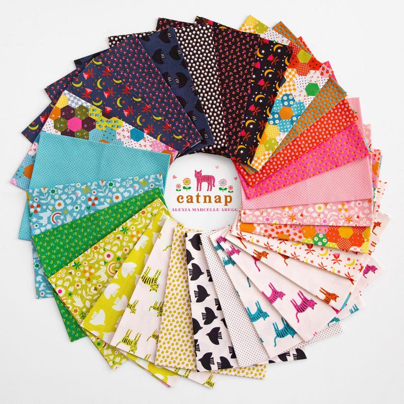 Catnap Fat Quarter Bundle by Alexia Marcelle Abegg for Ruby Star Society (rs4130fq) - Etsy