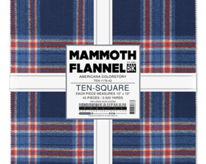 Mammoth Flannel 10" Square Pack (layer Cake / Ten Square) in Americana ...