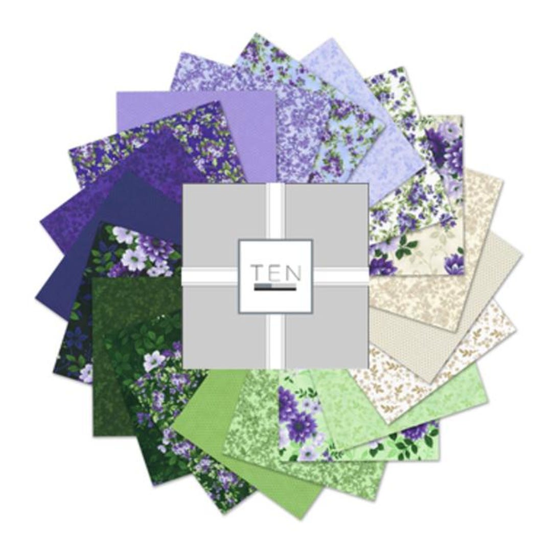 Georgina 10" Square Pack (layer Cake / Ten Square) by Flowerhouse for Robert Kaufman (ten-1343 ...