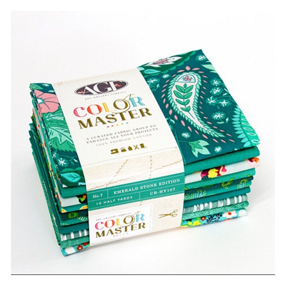 Emerald Stone Color Master Half Yard Bundle by AGF Studio for - Etsy