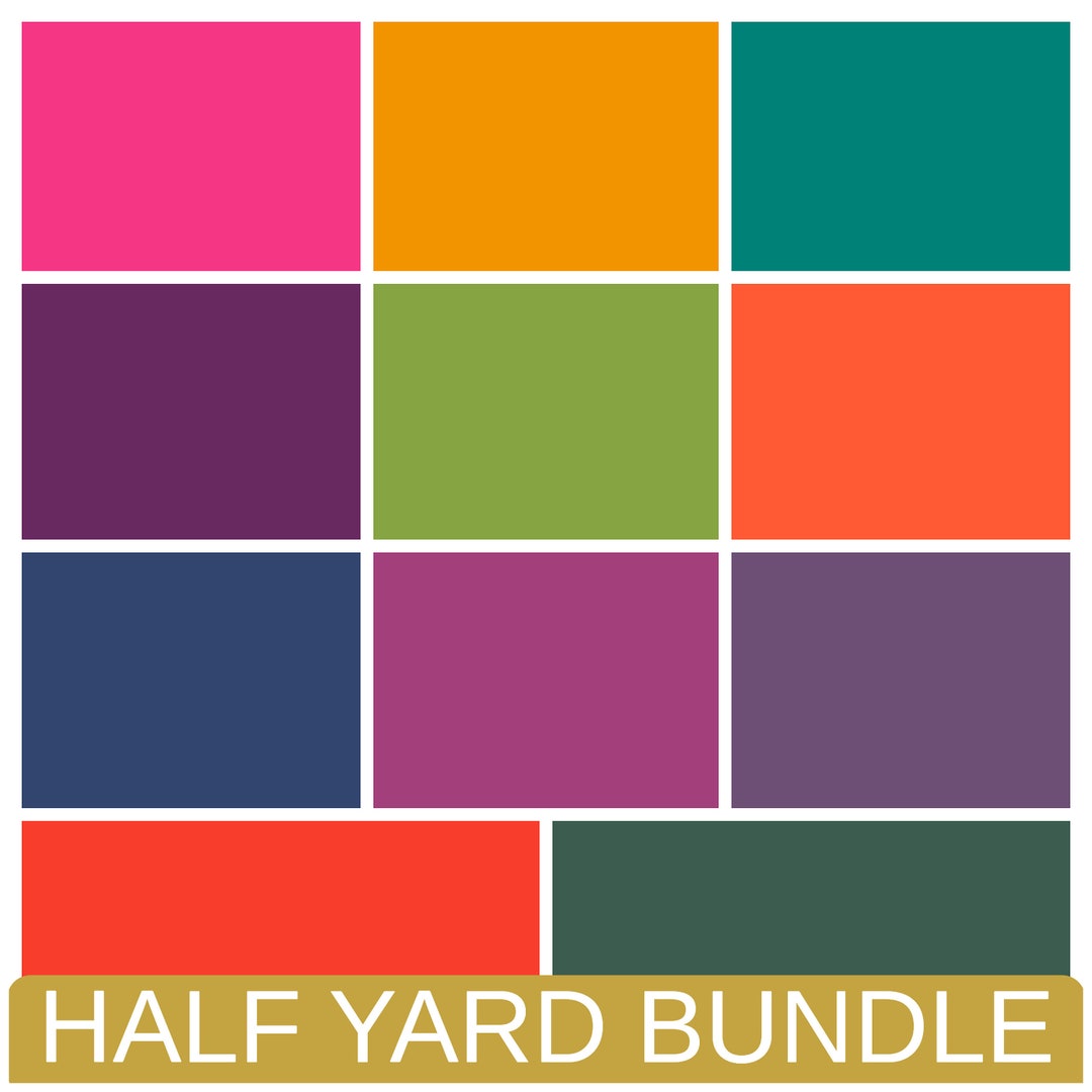 Tula Pink Solids in Dragon's Breath Half Yard Bundle by Tula Pink for ...