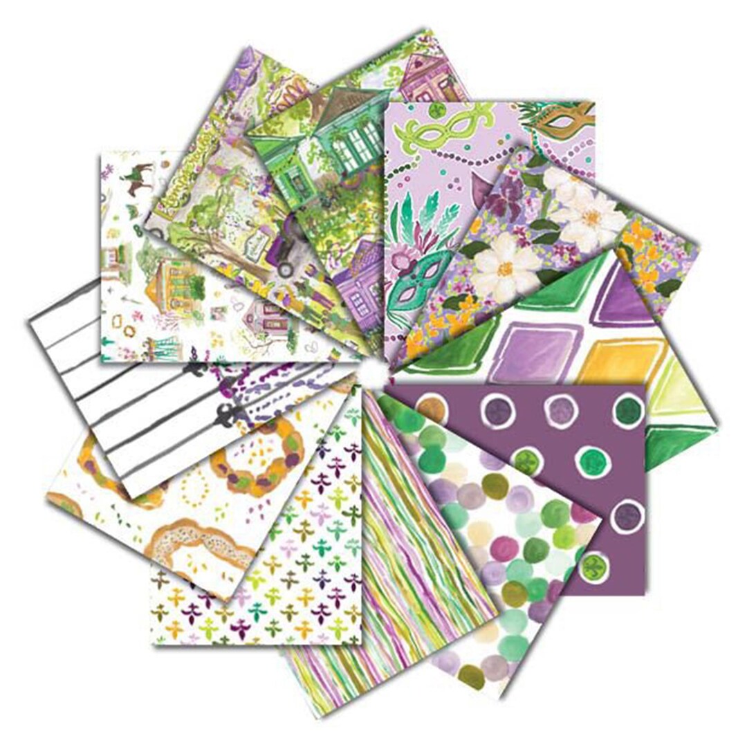 Mardi Gras Parade Fat Quarter Bundle by Caitlin Wallace Rowland for ...