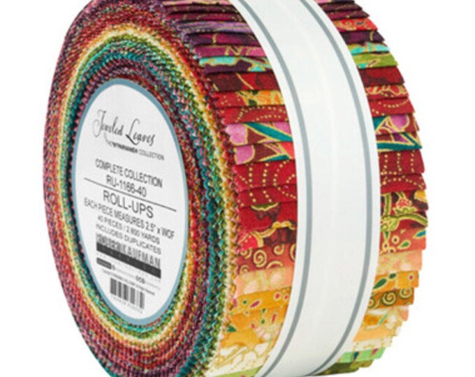 Jeweled Leaves 2.5 Strip Roll jelly Roll / Roll Up by Parvaneh Holloway ...