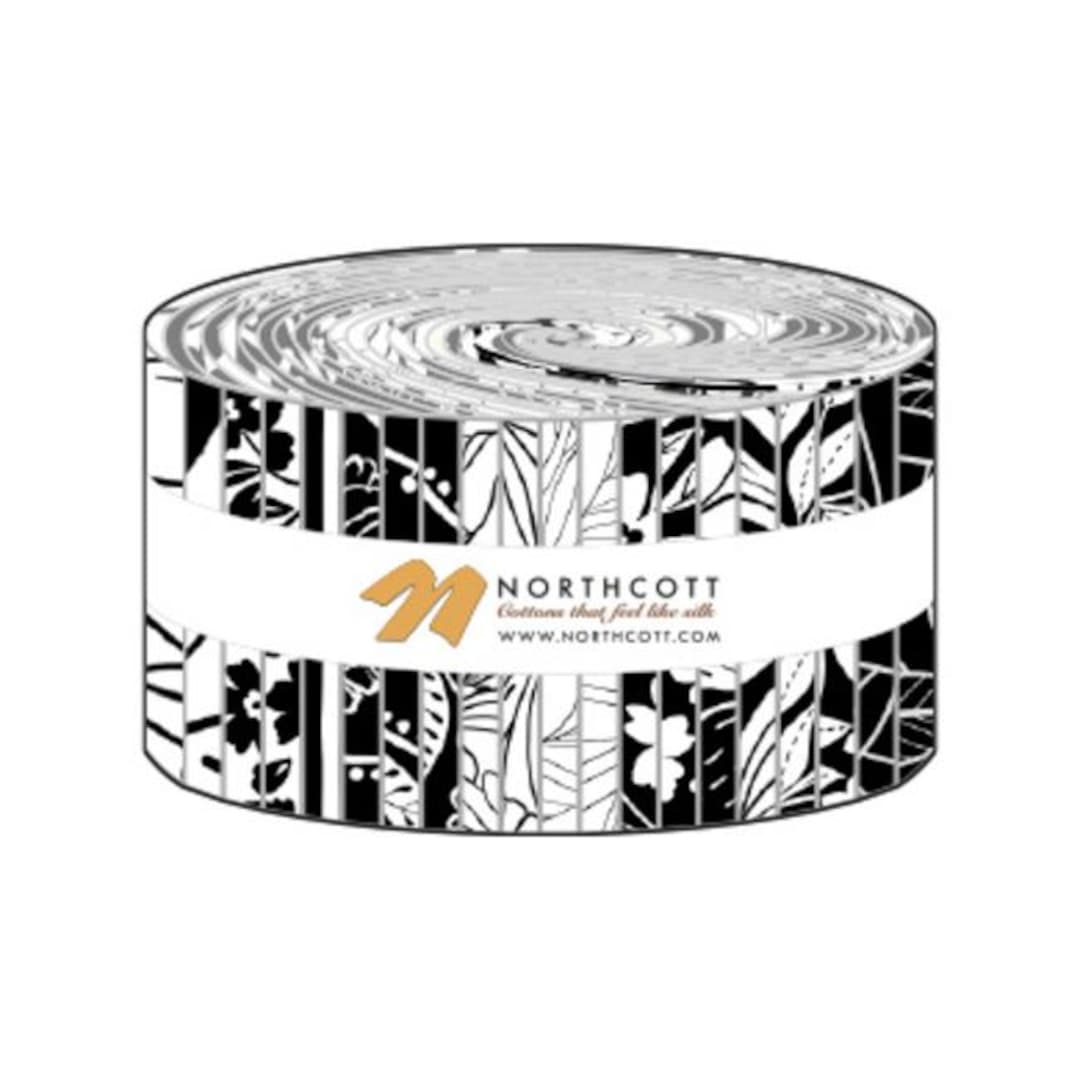 Ebony and Ivory 2.5" Strip Roll (jelly Roll) by Northcott (sebony40-10) - Etsy