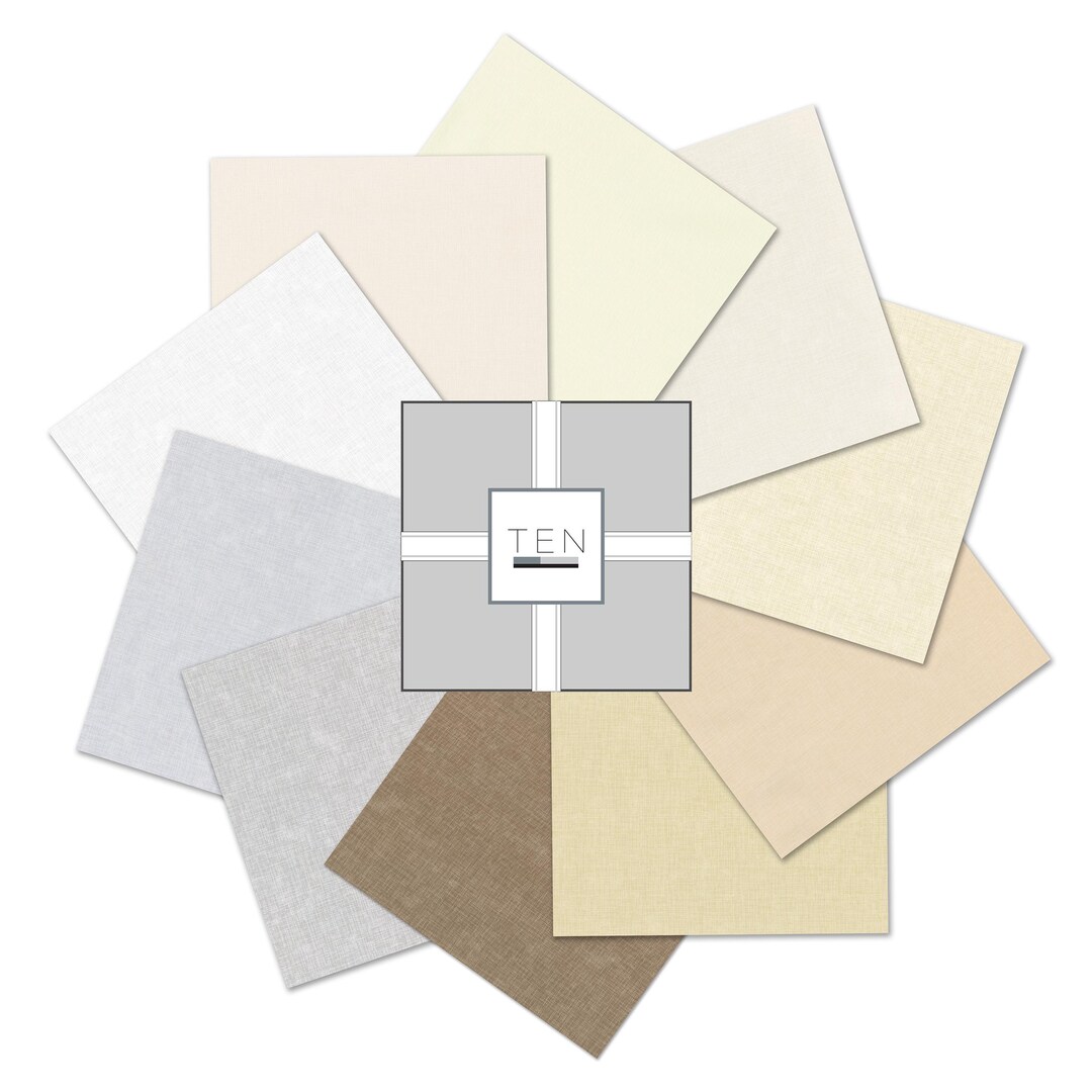 Quilter's Linen 10" Square Pack (layer Cake / Ten Square) in Not Quite ...