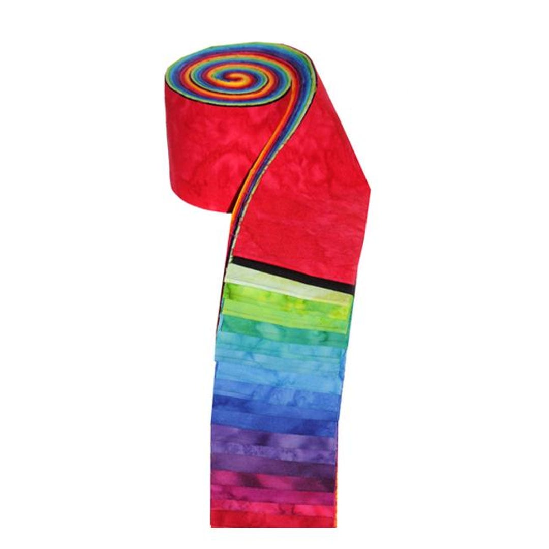 Be Colourful Batiks 2.5" Strip Roll (jelly Roll) by Jacqueline De Jonge for Anthology Fabrics ...