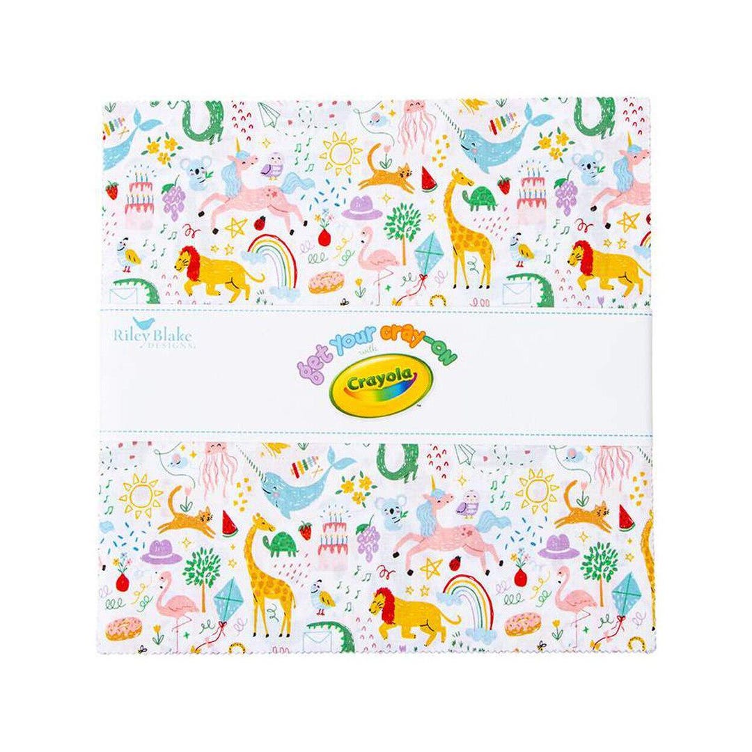 Get Your Cray-on With Crayola 10" Square Pack (layer Cake / 10" Stacker ...