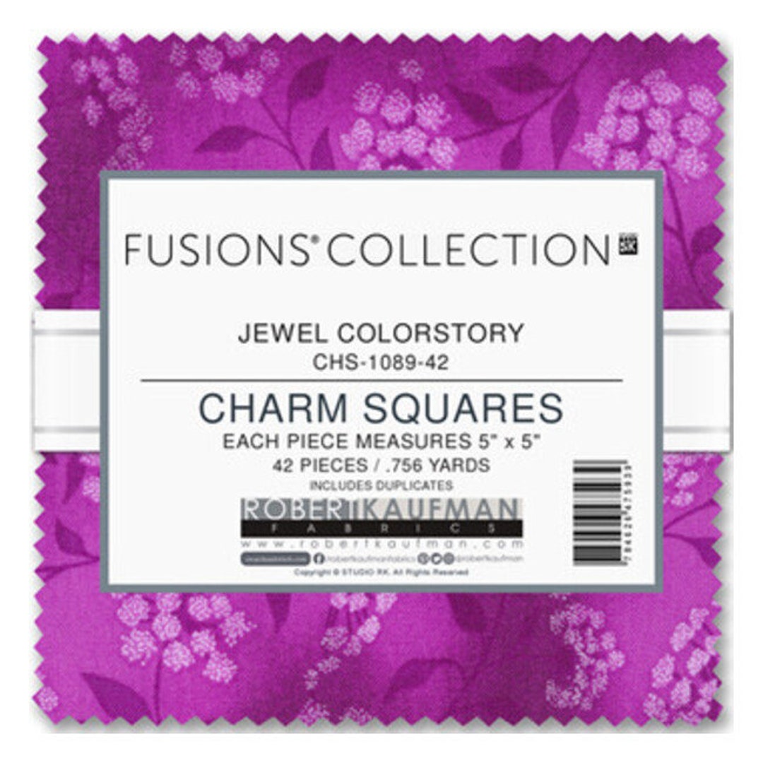Fusions 5 Square Pack charm Pack / Charm Square in Jewel Colorstory by ...