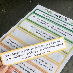 Psalm 23 Memory Card, Bible Memorization, Psalm 23 Verse Cards, Morning ...