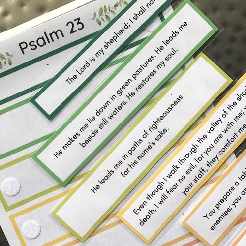 Psalm 23 Memory Card Bible Memorization Psalm 23 Verse - Etsy