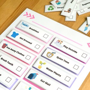 Chore Chart With Pictures for Boys & Girls - Etsy