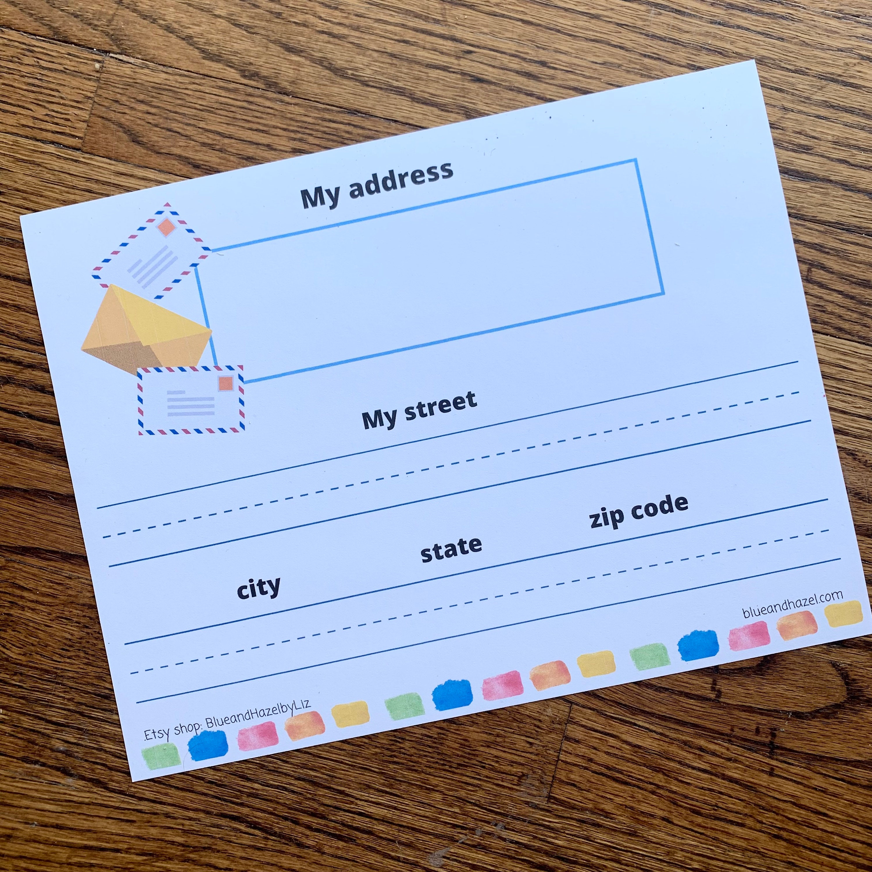Address Writing Activity I Know My Address Kindergarten | Etsy
