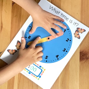 Printable Clock, Learn to Tell Time, Clock Printable - Etsy