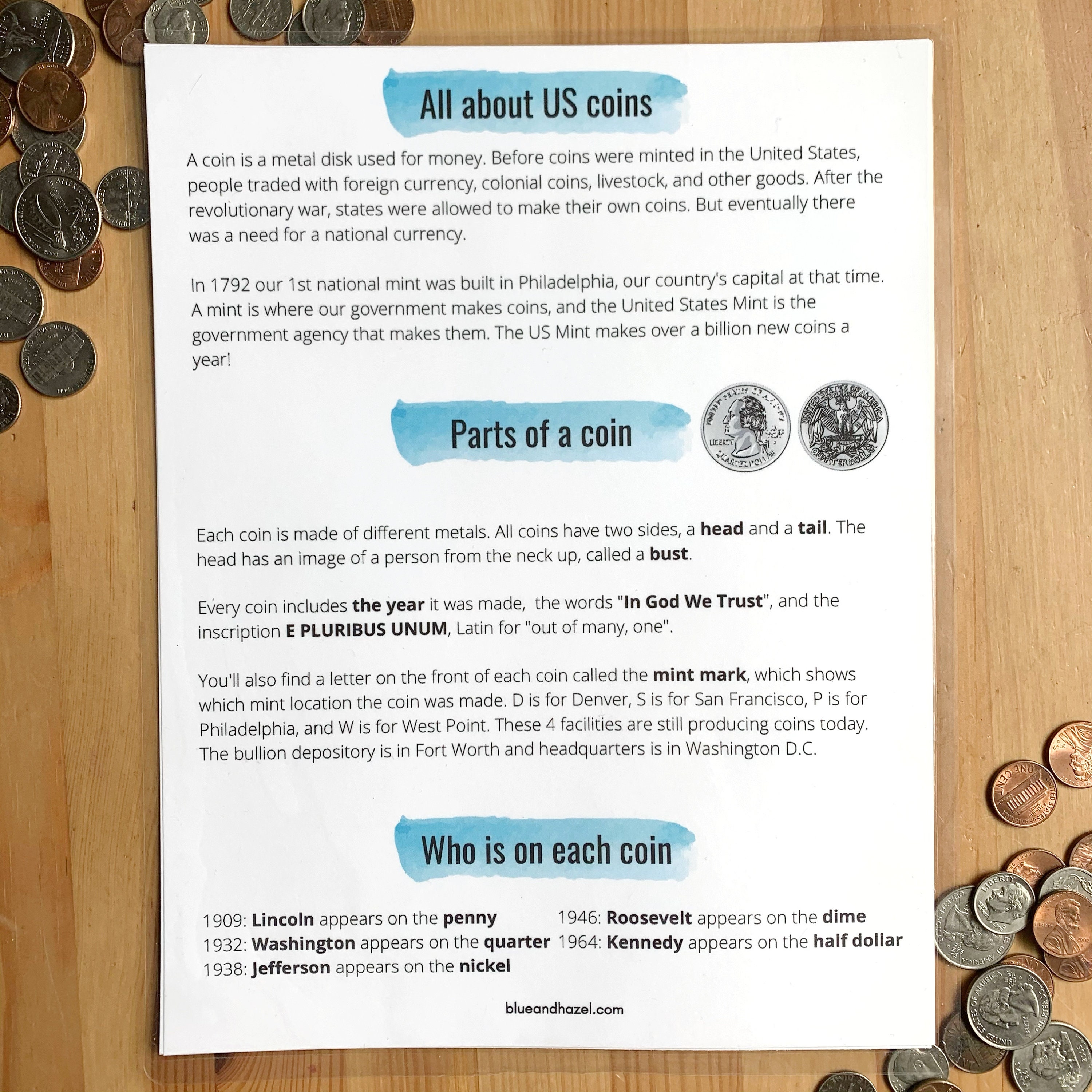 Coin Counting Activities, 1st Grade Math, US Coin Activity Pack ...