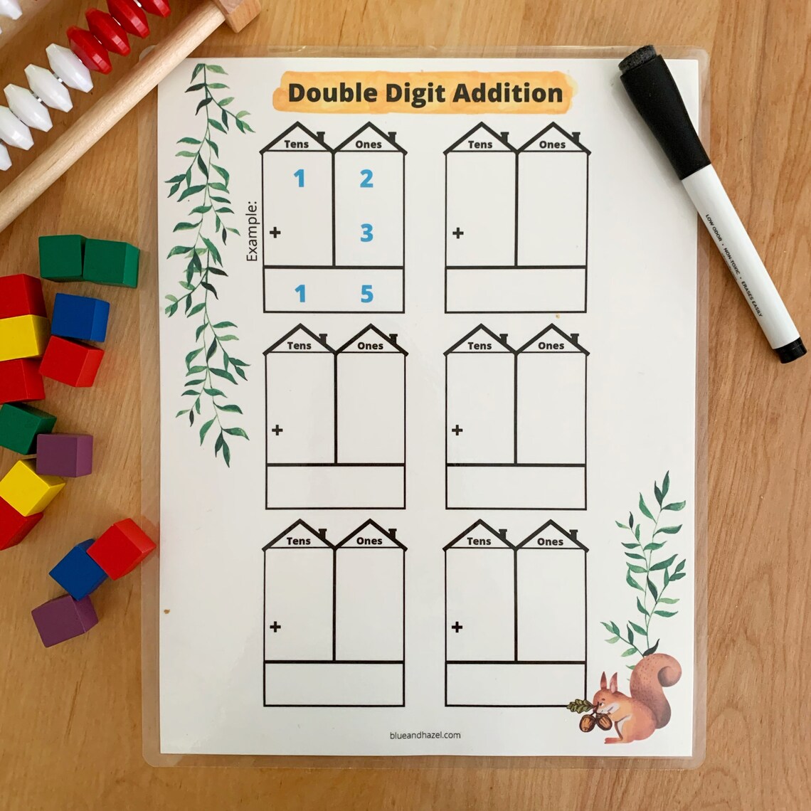 Place Value Worksheet, Double Digit Addition and Subtraction, 1st Grade ...