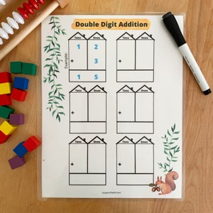 Place Value Worksheet, Double Digit Addition and Subtraction, 1st Grade ...